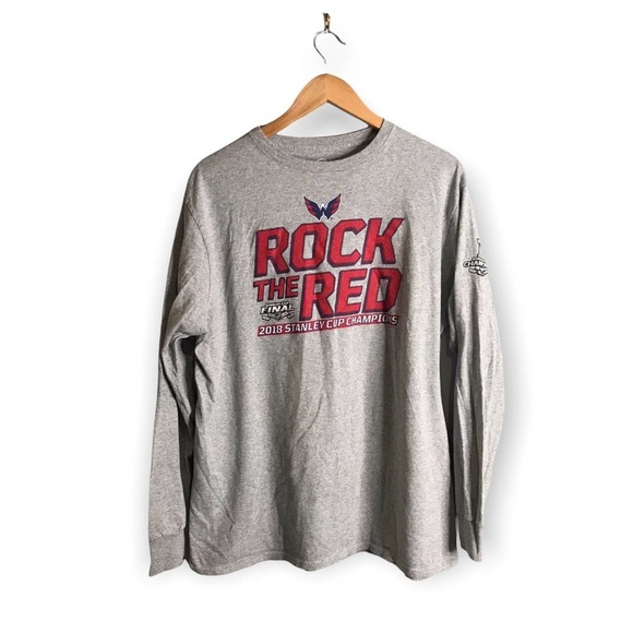 Fanatics | Shirts | Fanatics Nhl Grey Long Sleeve Stanley Cup 28 Tshirt ...